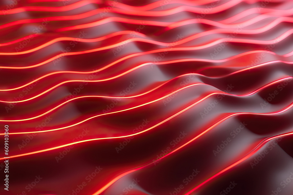 Generative AI Illustration Of Computer Generated Image Of Wavy Lines generative-ai-illustration-of-computer-generated-image-of-wavy-lines