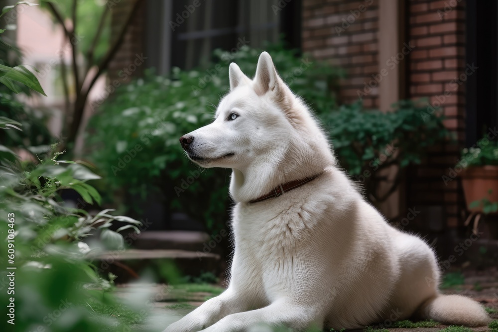 Beautiful White Husky