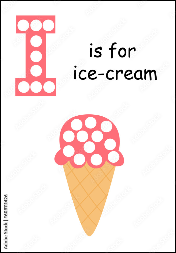 Learning English alphabet for kids. Letter I. Dot marker activity ...