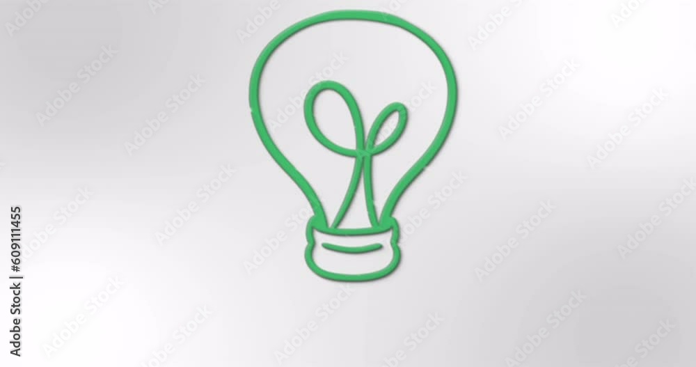 Ecology video with eco friendly lamp. Light bulb, Oil, electro, grren ...