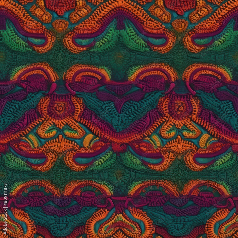 Crochet Ayahuasca Digital Paper, Seamless Ayahuasca Pattern, Seamless ...