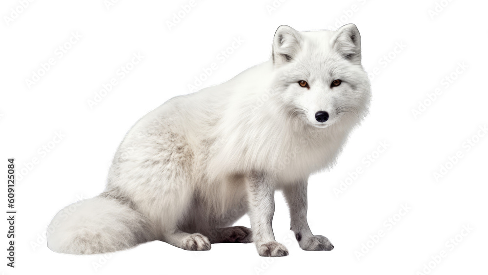 Arctic Fox isolated on transparent background created with generative ...