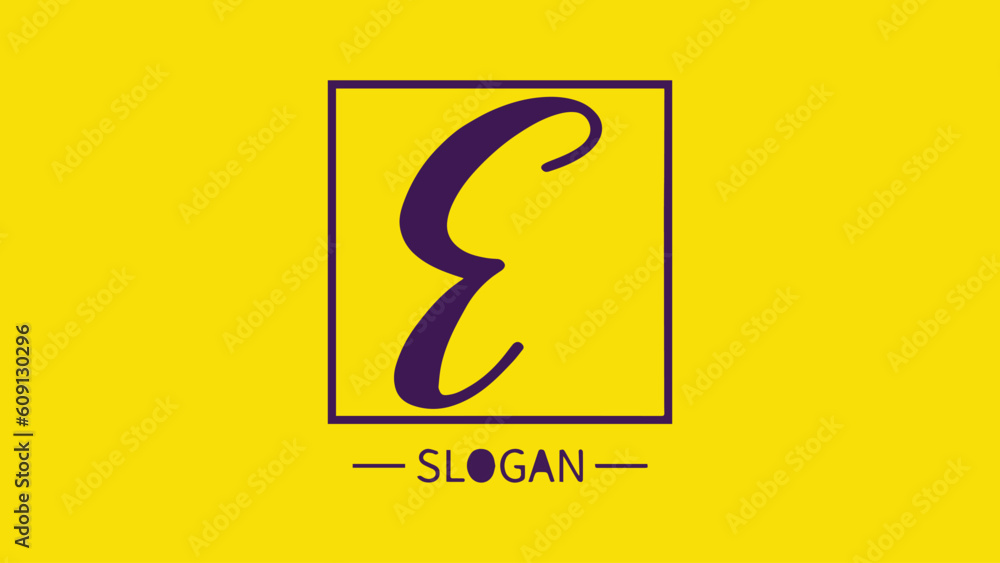 E initial logo | initial based abstract modern minimal creative logo, vector template image ...