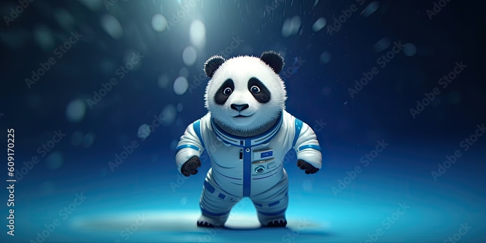 Adorable Astronaut Panda: Tiny Marvel in Dramatic Cinematic Lighting ...