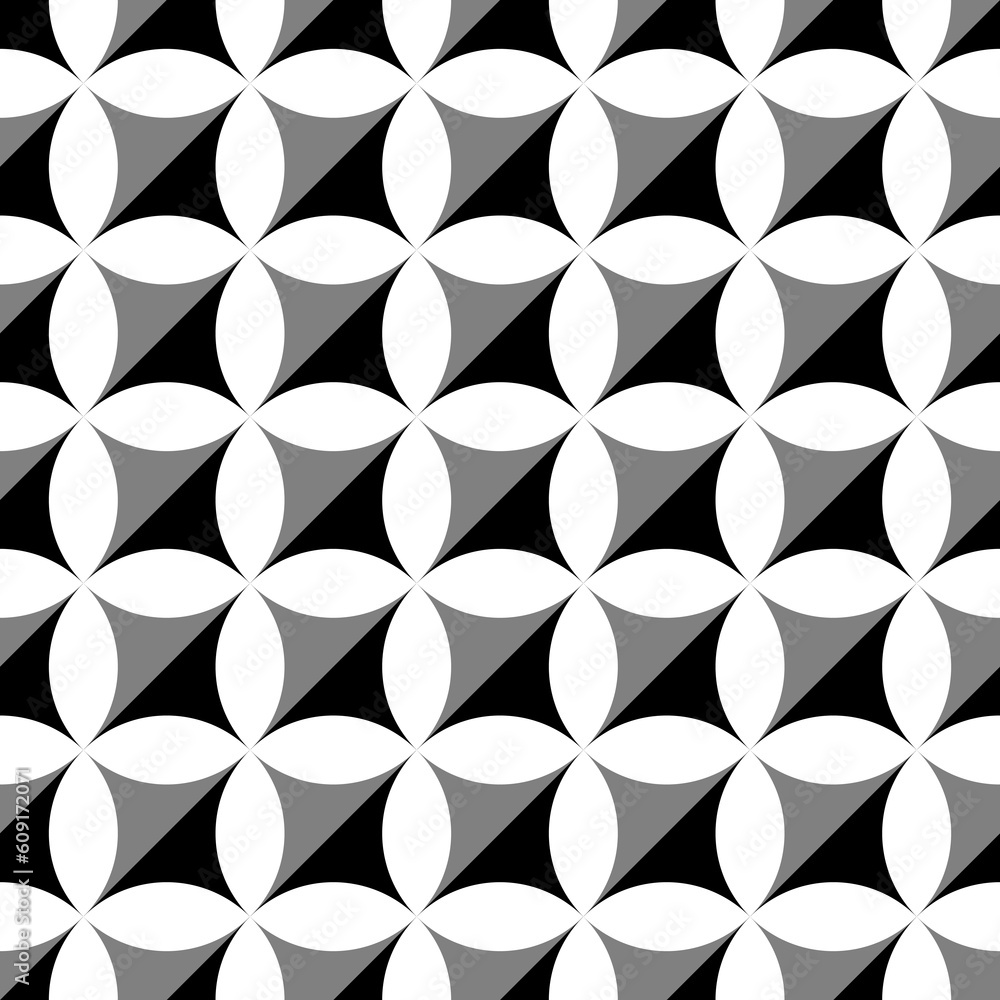 Triangular shapes motif. Seamless surface pattern design with ethnic ...