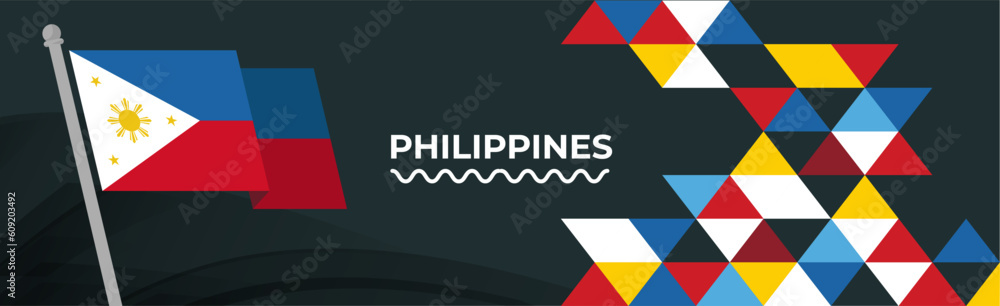 Philippines national day banner design. Filipino flag theme graphic web ...