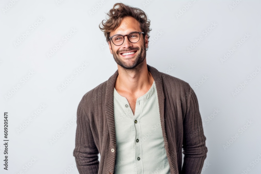 Lifestyle portrait photography of a pleased man in his 30s that is ...