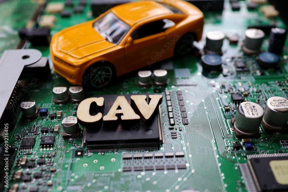 A photograph that expresses the image of a Connected Autonomous Vehicle ...