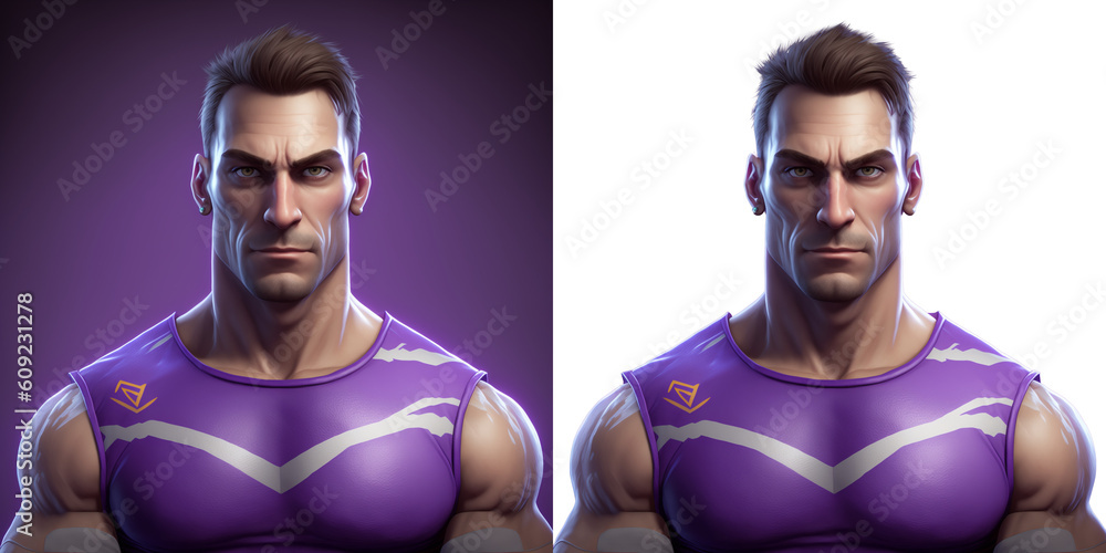 Profile picture of a skilled caucasian male athlete in purple ...