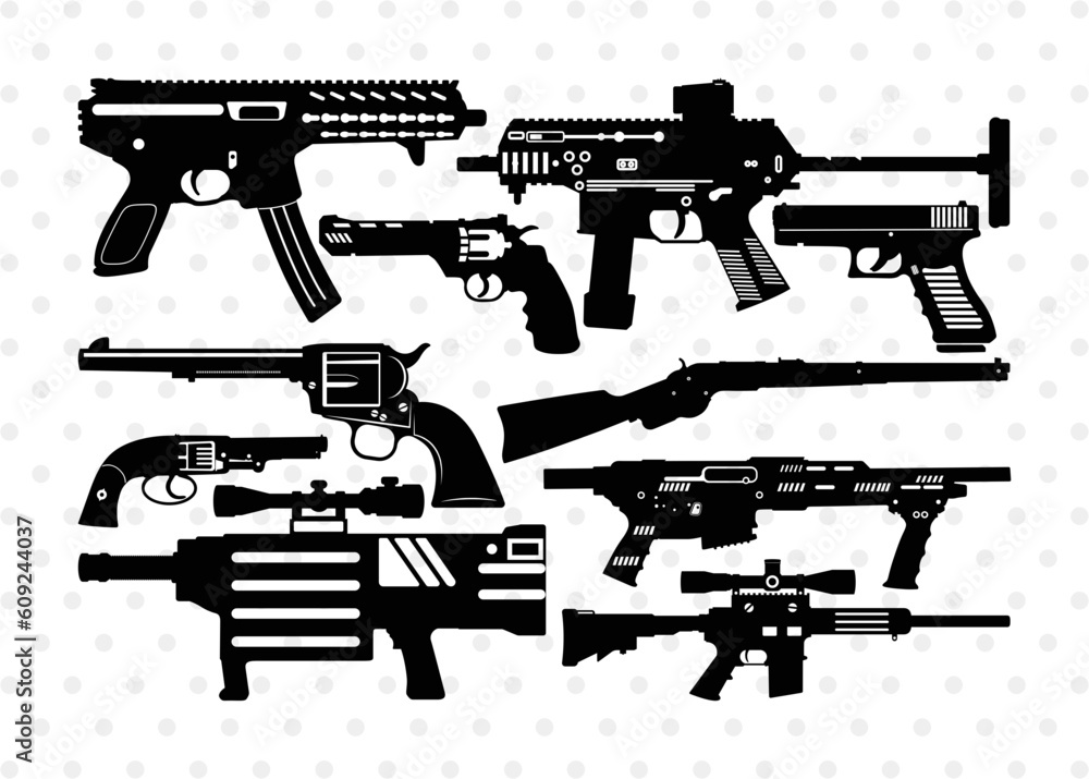 Photo & Art Print Gun Silhouette, Revolver Svg, Gun Silhouettes, Pistol ...