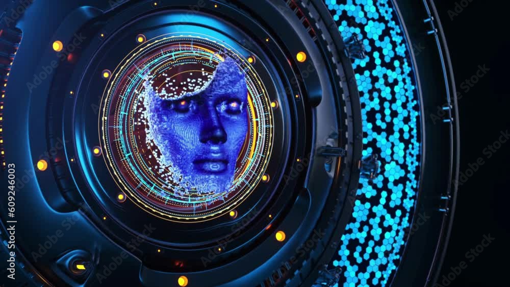 Artificial Intelligence 3d Animation Digital Technology Human Mind ...