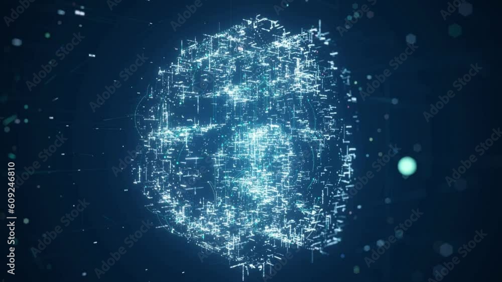 Brain technology AI Artificial intelligence digital brain animation ...