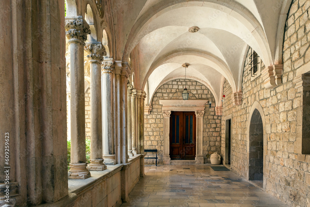 Gothic Courtyard in Dubrovnik Monastery Museum Stock Photo | Adobe Stock