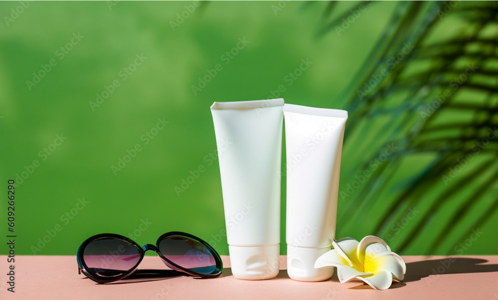 cocktail on a beach, green Screen as background, Blank empty white ...