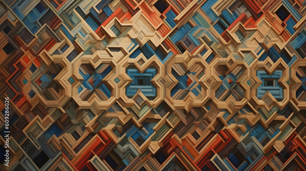 Complex geometric patterns shifting and morphing in an ever-changing ...