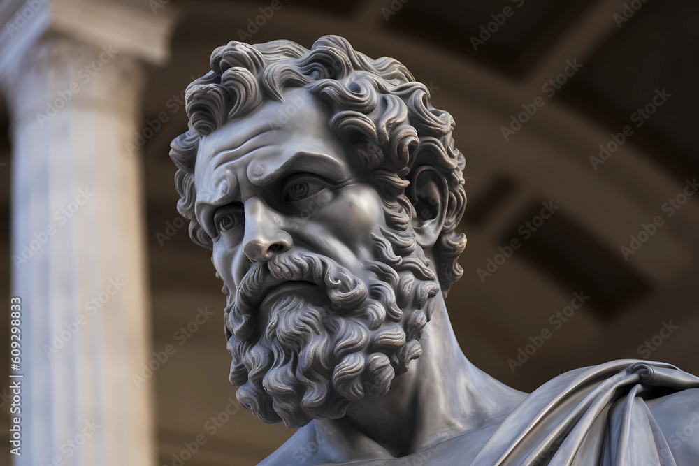 Thales of Miletus, Ancient Greek pre-Socratic philosopher. Generative AI. Stock Illustration ...