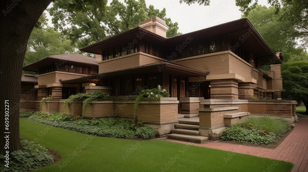 Home architecture design in Art Deco Style with Ornate windows ...
