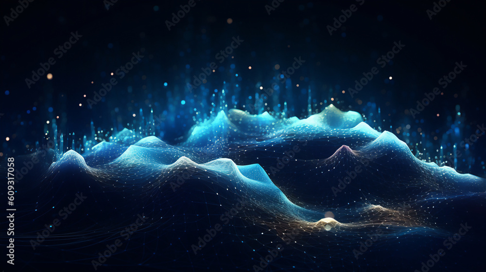 Technology Waves. Futuristic Oscilloscope. Perfect for Wallpaper. Ai ...