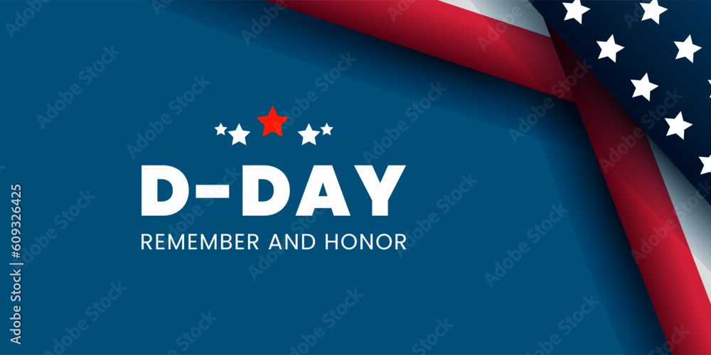 D-Day Normandy landings concept on June 06. Template for background ...