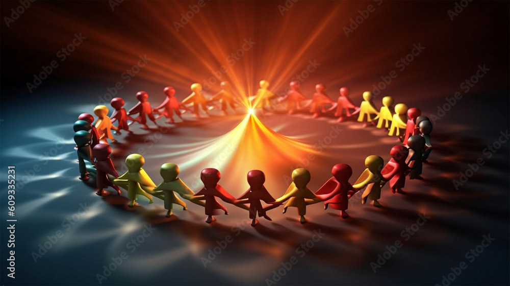 Connect team concept and unity or teamwork idea as a business for ...