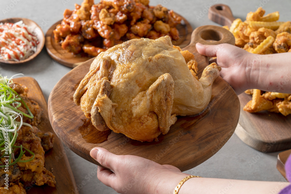 Fried chicken, whole chicken, fried chicken, seasoning, chicken, soy ...