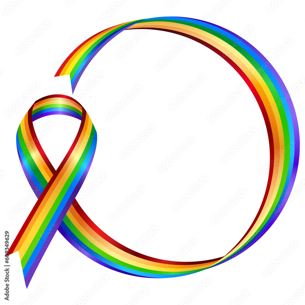 The rainbow ribbon stands for LGBTQ+ pride, diversity, inclusivity, and ...