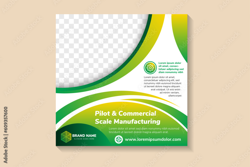 gradient yellow and green social media post design concept for ...