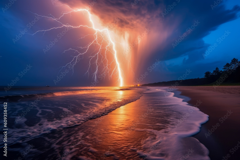 Powerful scene as a severe thunderstrike wreaks havoc over the serene ...