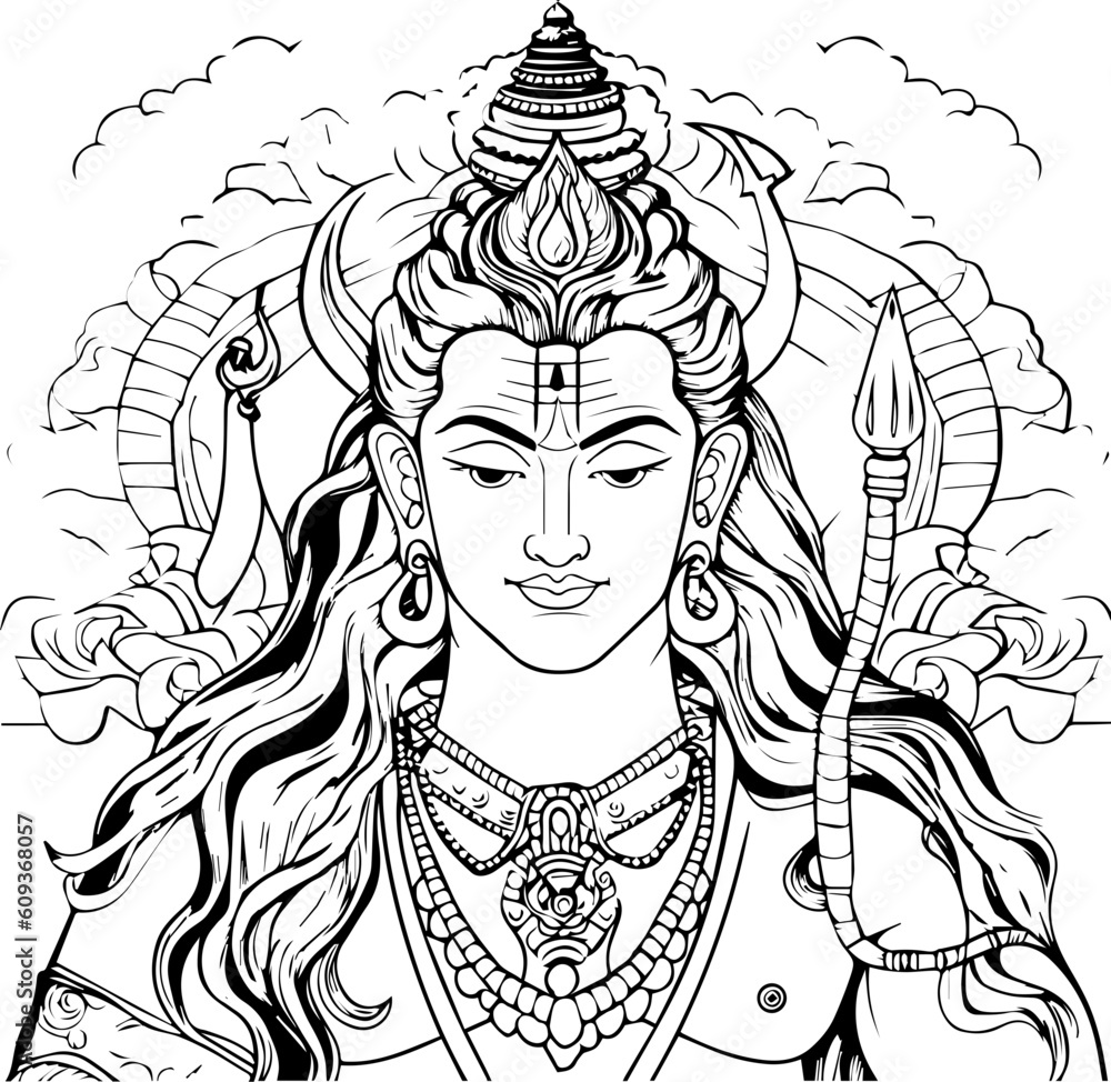 Hindu god shiva mahakaal images Stock Vector | Adobe Stock