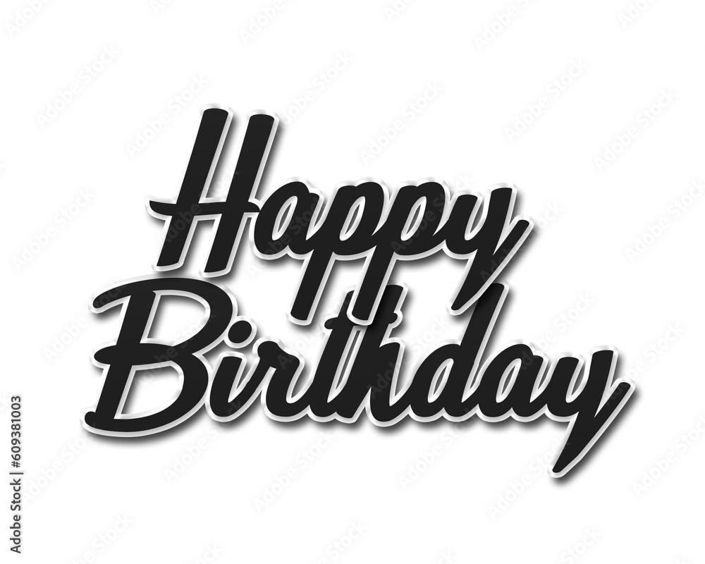 happy birthday text style template design Stock Illustration | Adobe Stock