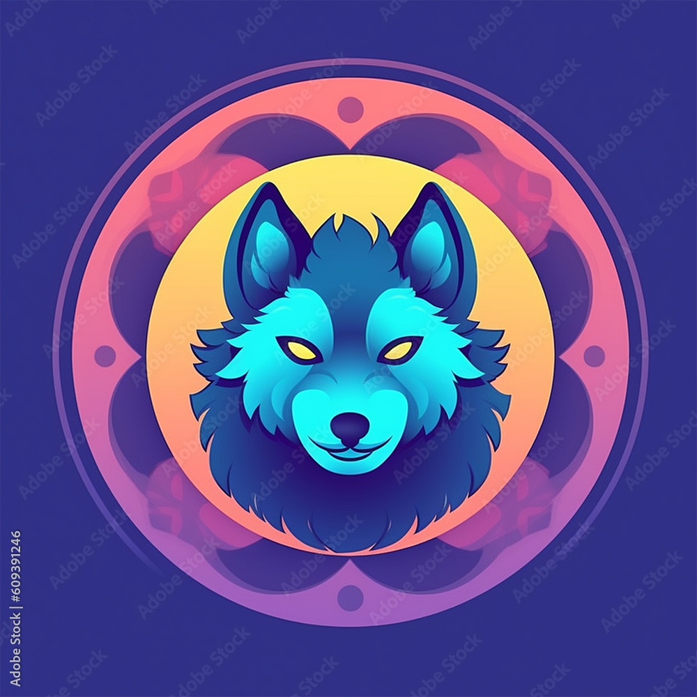 logo cartoon, cute wolf cartoon character logo, wolf symbol. Stock ...