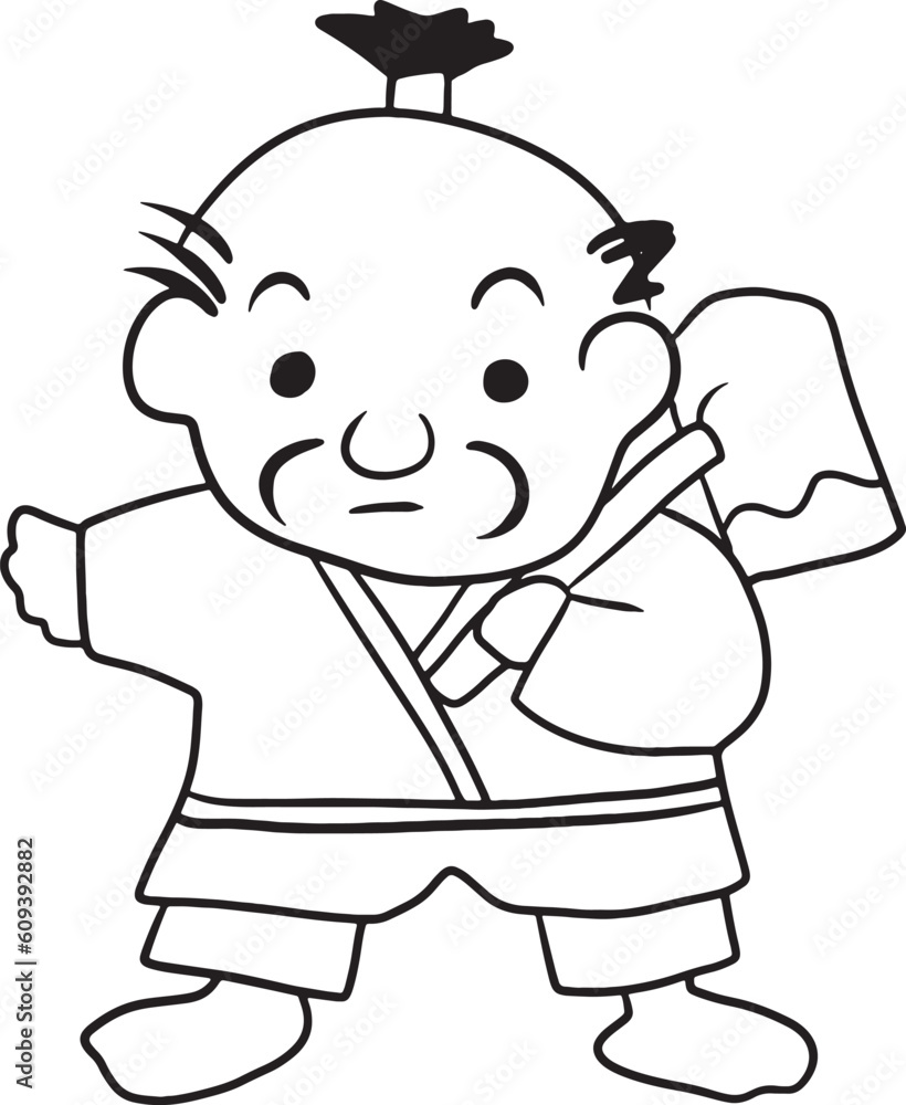old man cartoon doodle kawaii anime coloring page cute illustration ...