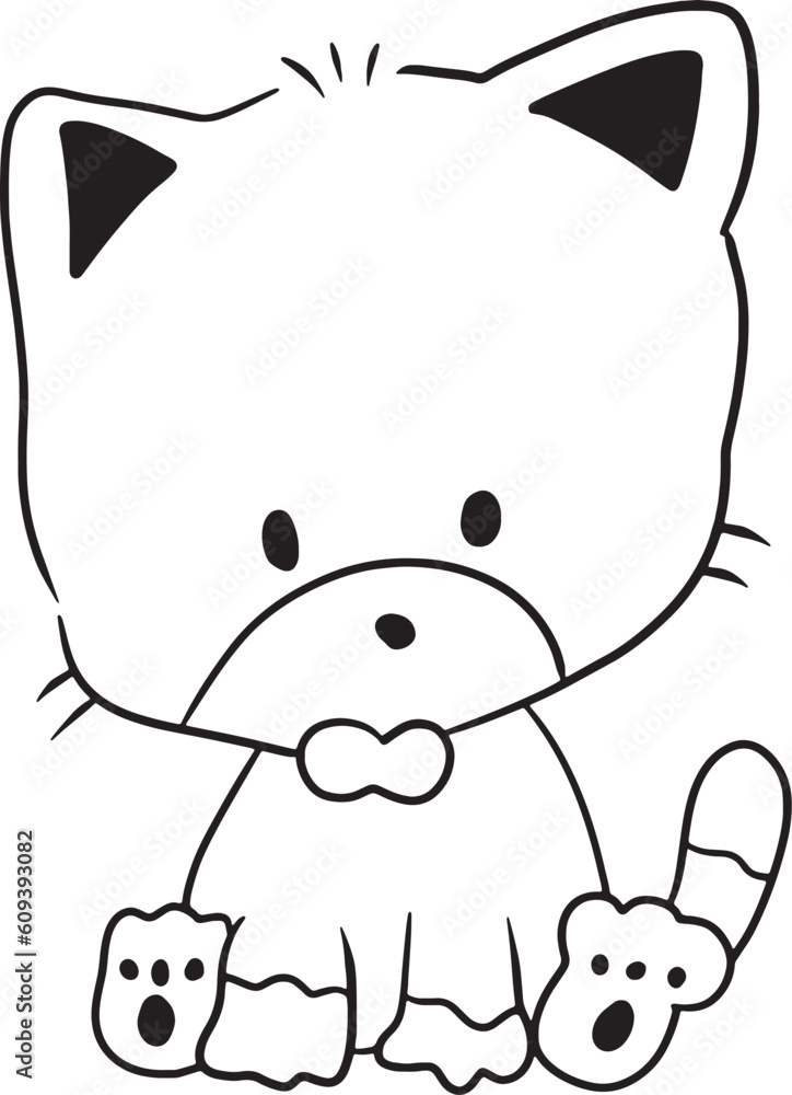 bear cartoon doodle kawaii anime coloring page cute illustration ...