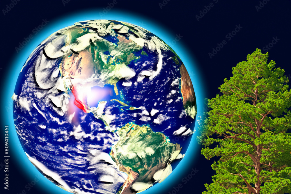 Environment. World environment day 2023. 3d concept background. Ecology ...
