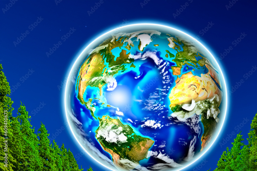 Environment. World environment day 2023. 3d concept background. Ecology ...