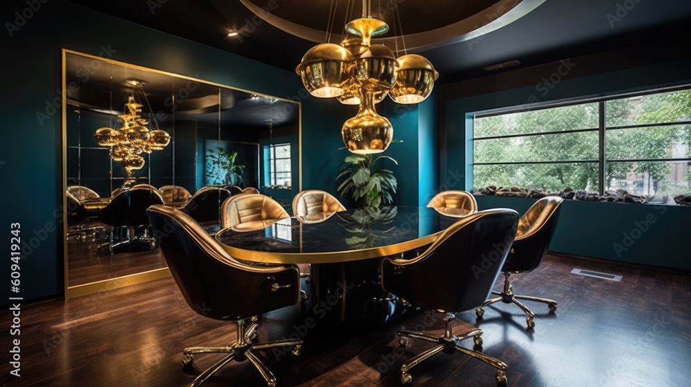 Inspiring office interior design Art Deco style Conference Room ...