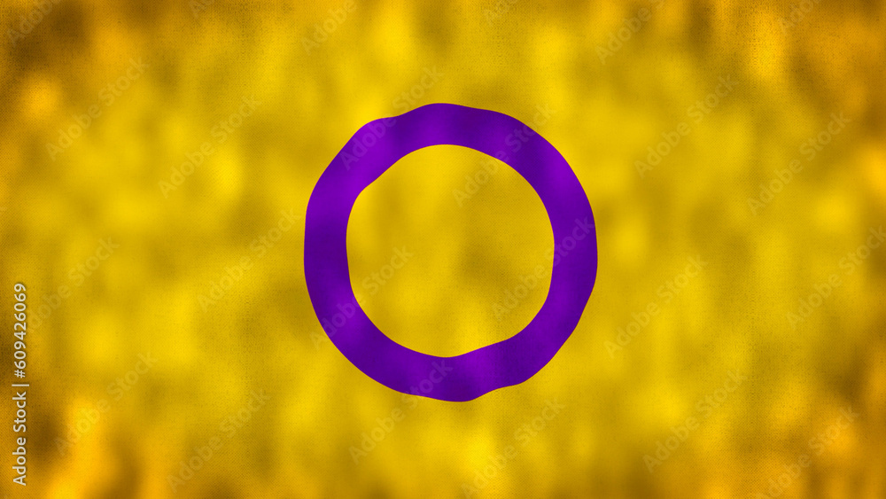 Intersex Flag. Intersex flag is waving. Pride flag background ...
