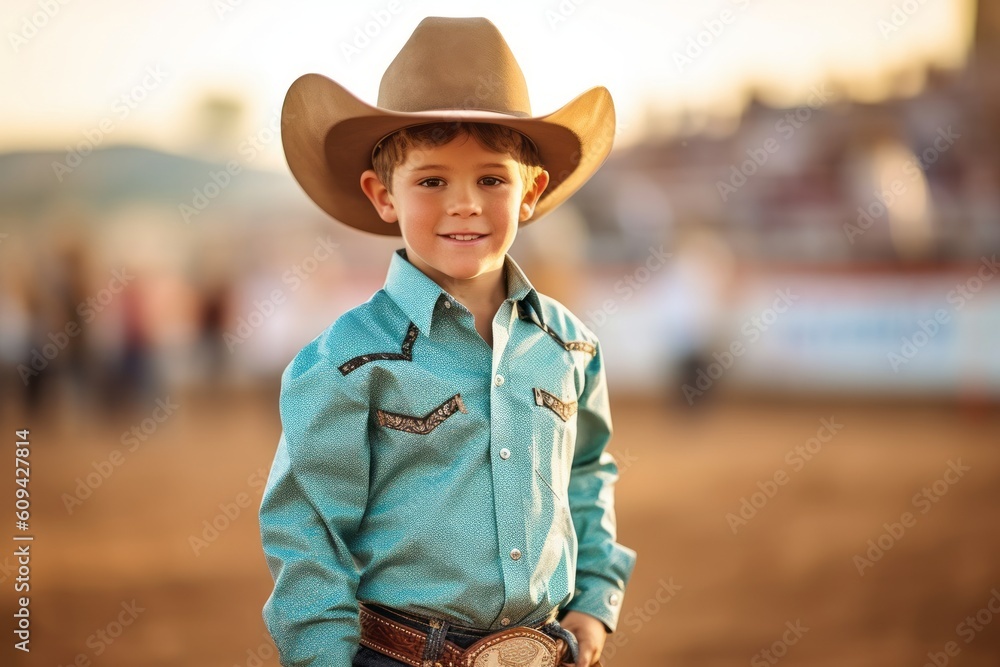 Medium shot portrait photography of a satisfied child male that is ...