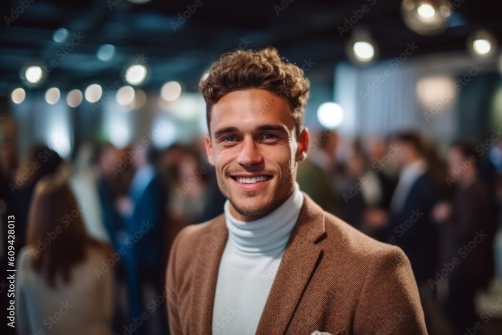 Medium shot portrait photography of a satisfied man in his 20s that is ...