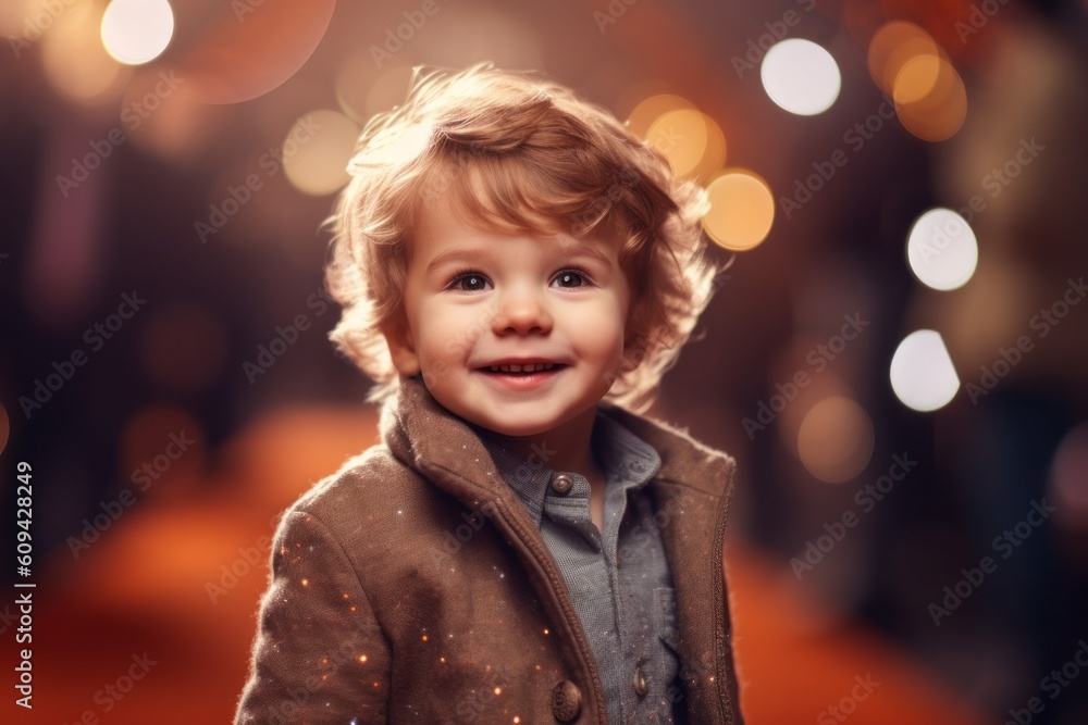 Medium shot portrait photography of a pleased child male that is ...