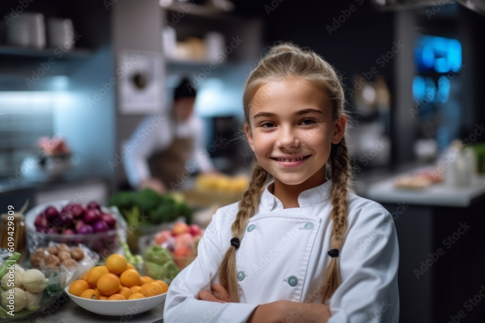 Medium shot portrait photography of a pleased child female that is ...