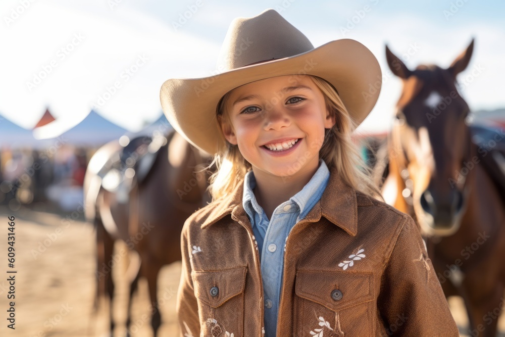 Close-up portrait photography of a pleased child female that is wearing ...