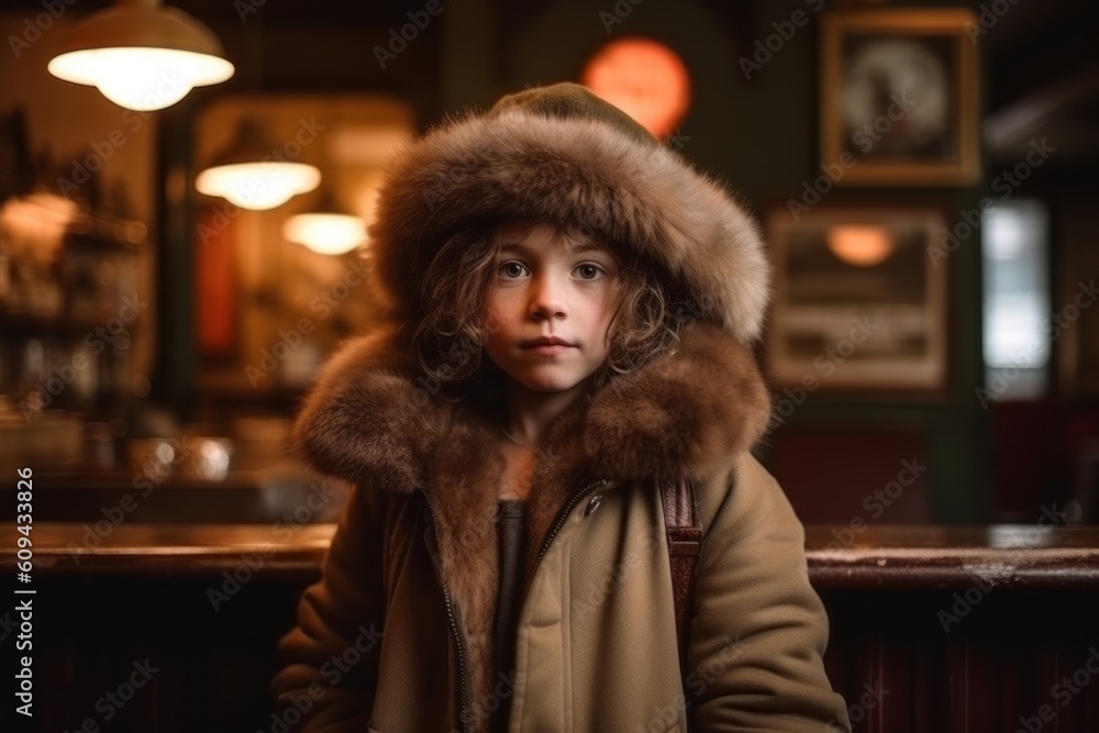 Medium shot portrait photography of a tender child female that is ...