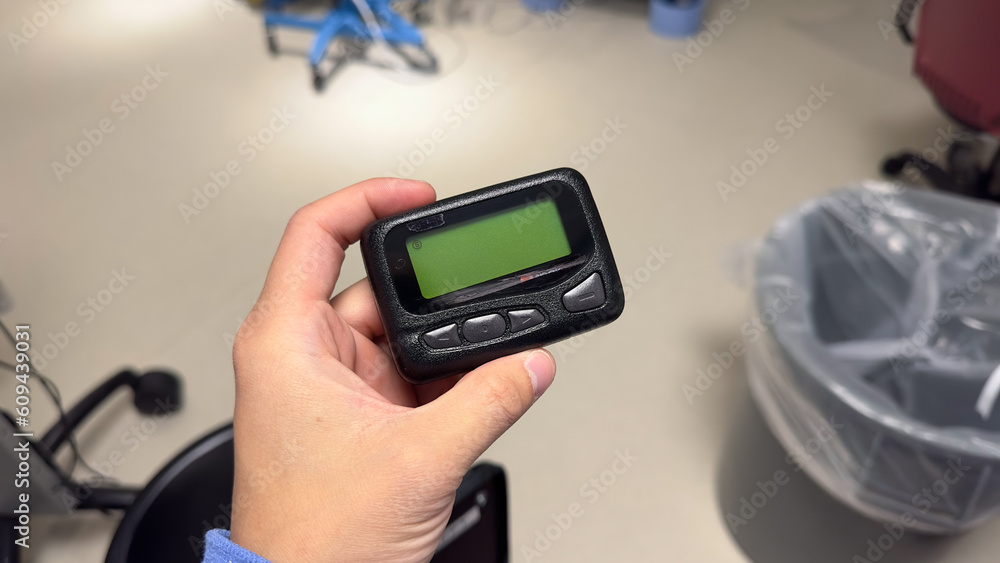 Beeper pager symbolizes communication, urgency, and efficiency in ...