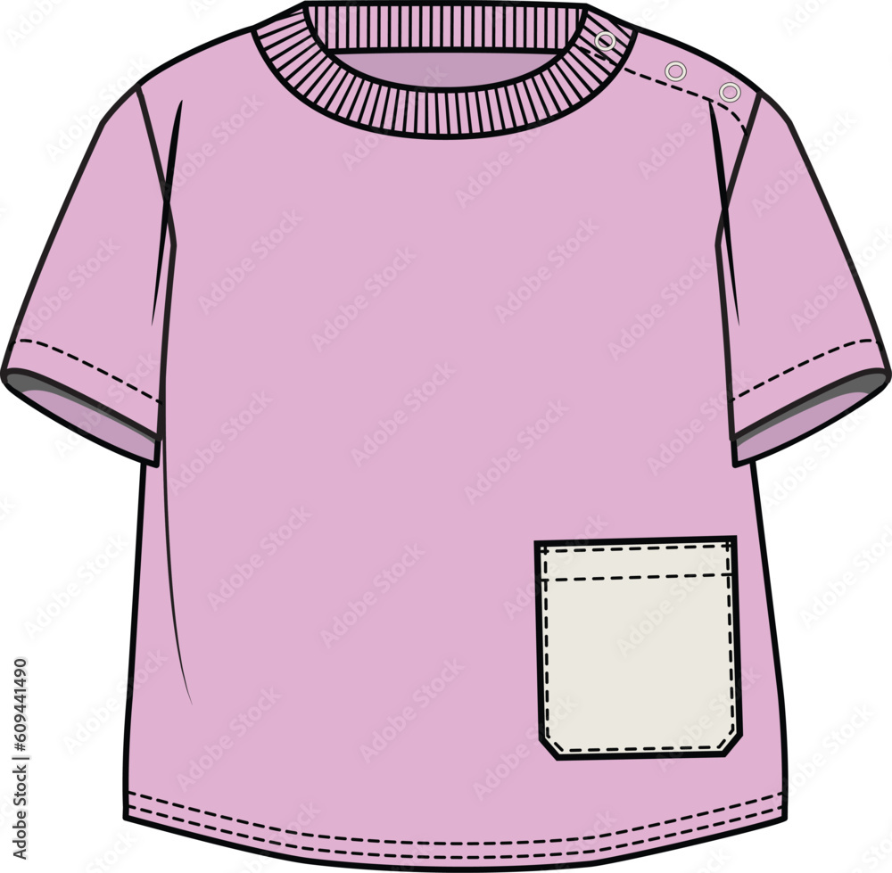 KIDS WEAR TEE SHIRT VECTOR ILLUSTRATION Stock Vector | Adobe Stock