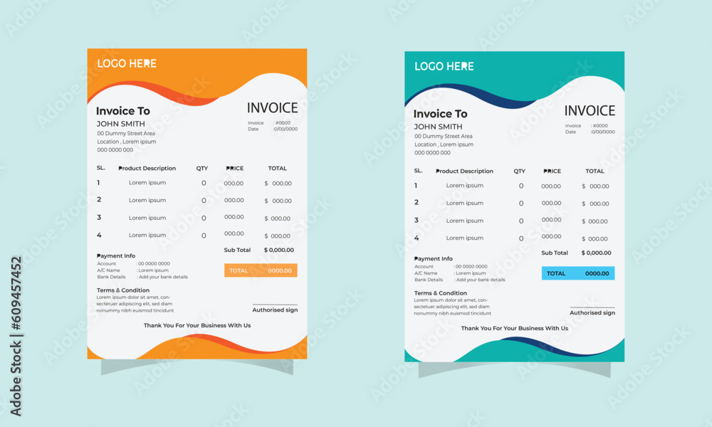 Invoice minimal design template. Bill form business invoice accounting ...