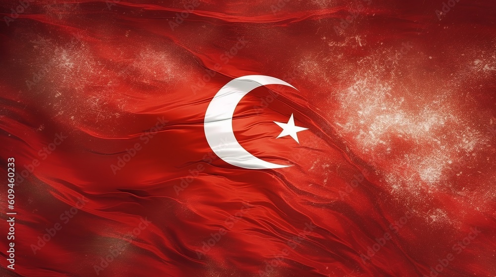 National flag of Turkey with correct proportions and color scheme ...