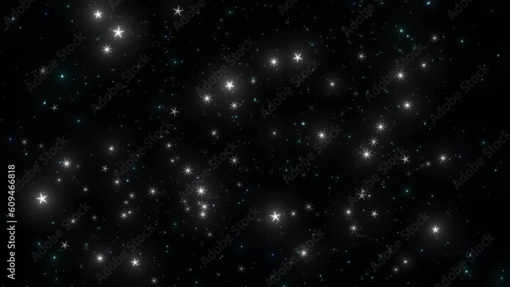 Glitter Magical White Stars Falling On Black Background. , Glitter ...