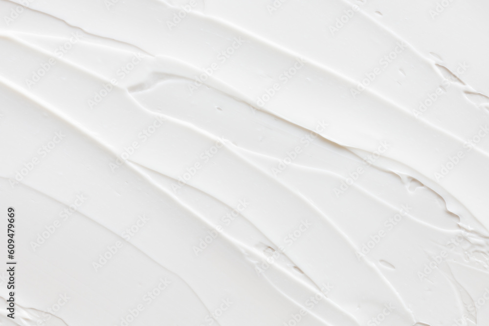 Swatch of white cream texture, cosmetics for face and body on a ...