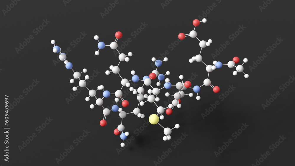 argireline molecule, molecular structure, acetyl hexapeptide-3, ball ...